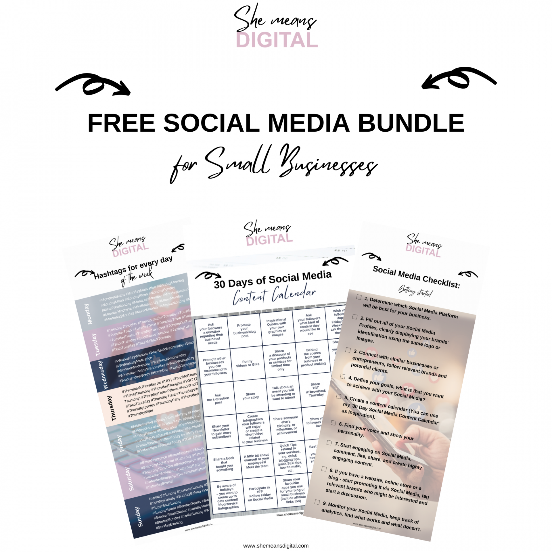 Social Media Bundle Landing Page - She means Digital